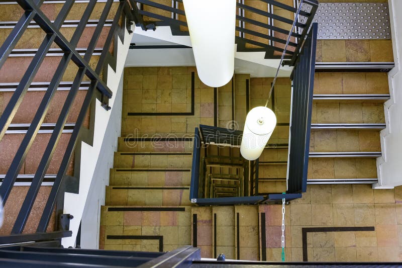 Spiral Stairs Running Ladders in a Circle. Stock Image - Image of curve ...