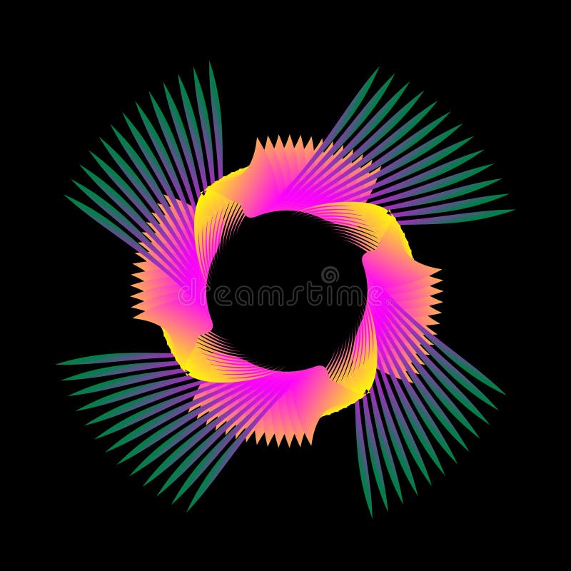 Spiral Star Grid Vector Image with Circular Transition Stock Vector ...