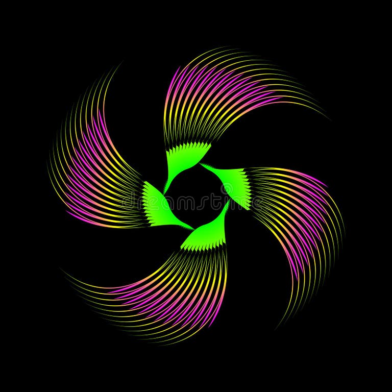 Spiral Star Grid Vector Image with Circular Transition Stock Vector ...