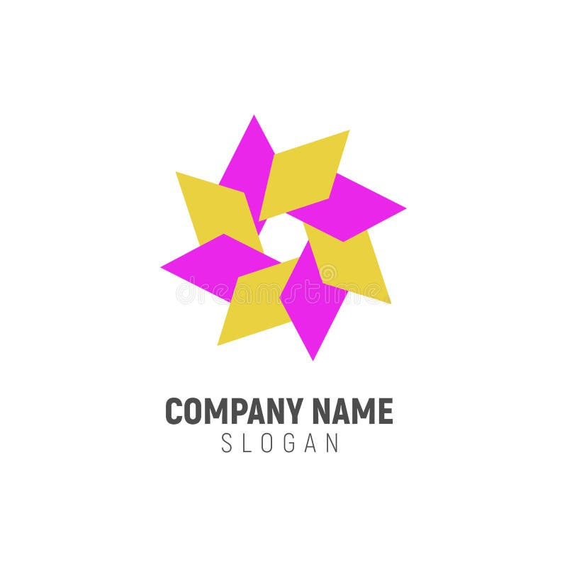 Spiral Star Logo Design stock vector. Illustration of identity - 103912546