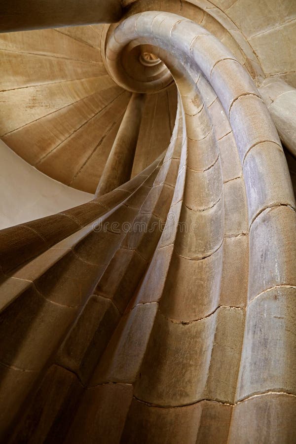 Spiral Stone Stair In Old Tower Stock Image - Image of interior, brown ...