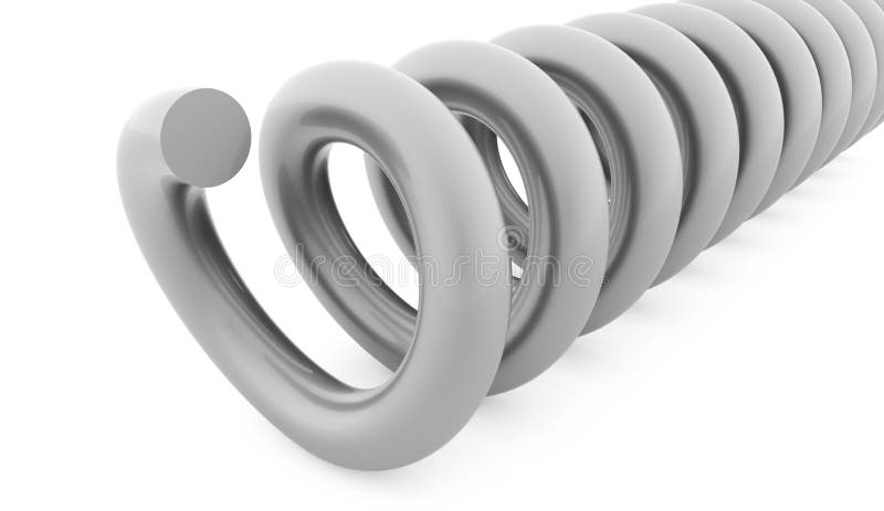 Spiral String Rendered on White Stock Illustration - Illustration of ...