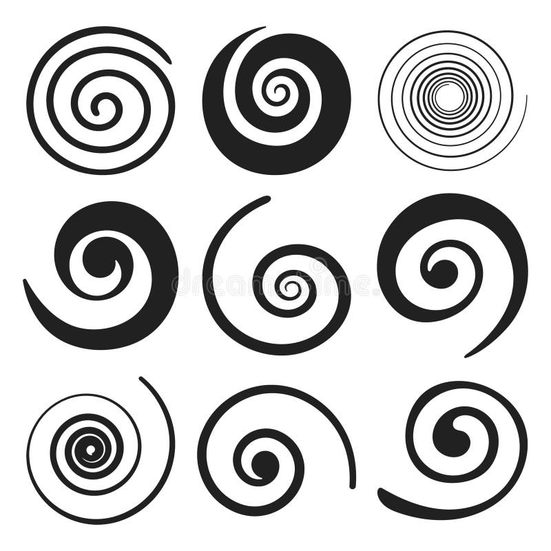 Spiral swirl elements stock vector. Illustration of abstract - 92554890 Spiral swirl elements stock vector. Illustration of abstract - 92554890