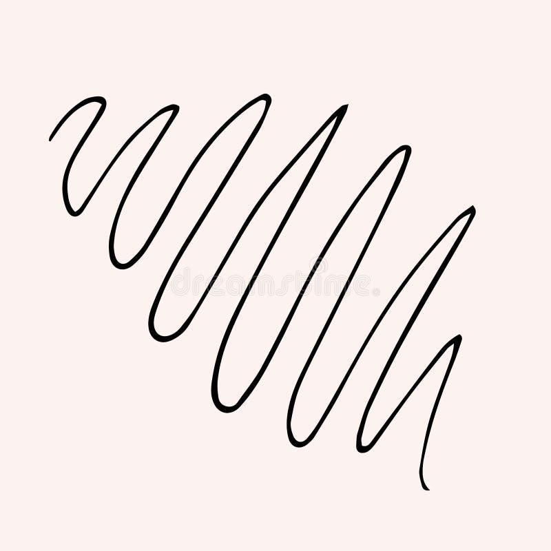 Spiral Swirl Swash Squiggle Symbol Hand Drawn Line Stock Illustration ...
