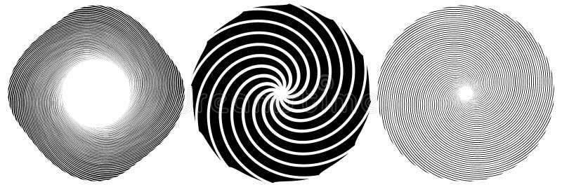 Spiral, Swirl, Twirl Element. Cochlear, Vortex, Vertigo Design Shape ...