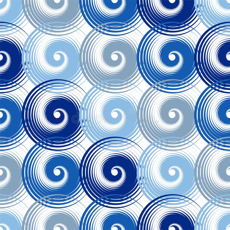 Spiral Swirls Complicated Seamless Pattern Vector Design. Stock Vector ...