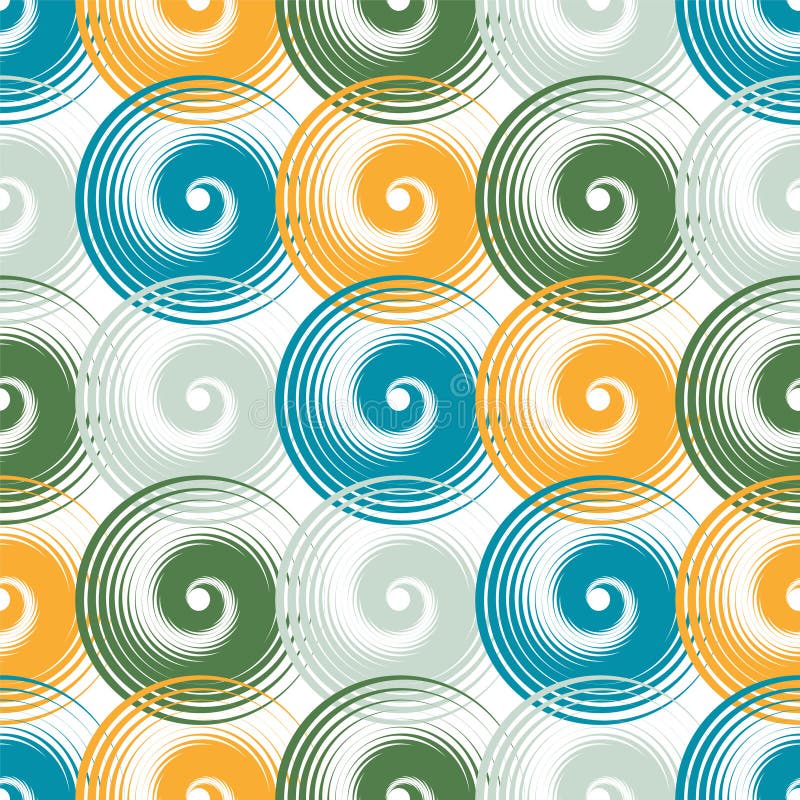 Spiral Swirls Complicated Seamless Pattern Vector Design. Stock Vector ...