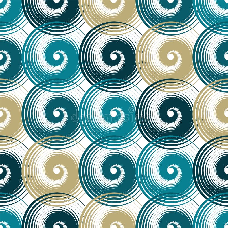 Spiral Swirls Complicated Seamless Pattern Vector Design. Stock Vector ...