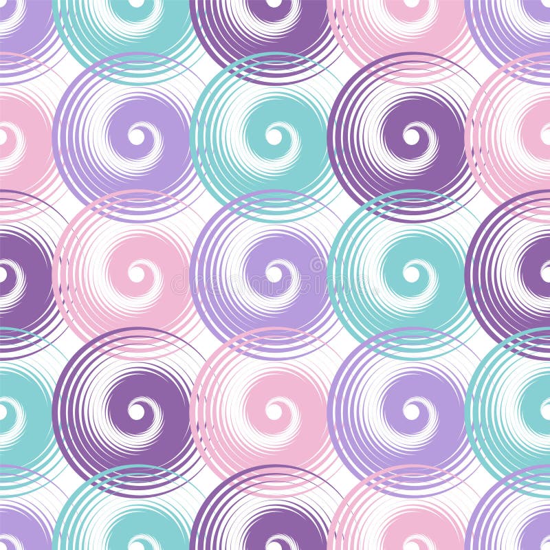 Spiral Swirls Modern Seamless Pattern Design. Stock Vector ...