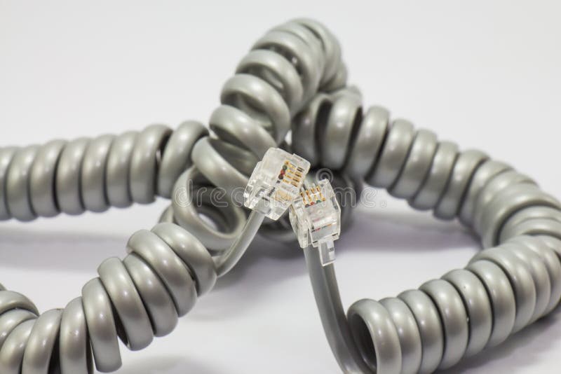 Spiral Telephone Cable stock image. Image of call, wire - 5380265