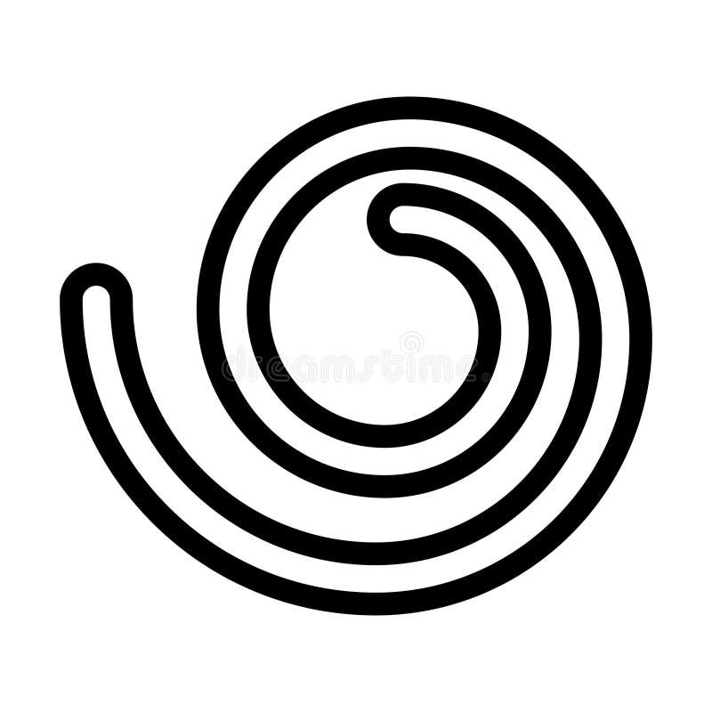 Spiral Thick Line Icon stock illustration. Illustration of vector ...