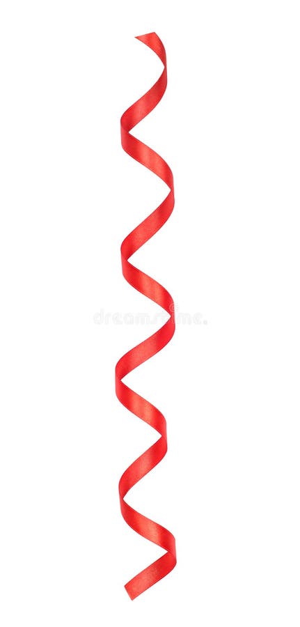Spiral of thin red ribbon stock photo. Image of background - 61905602