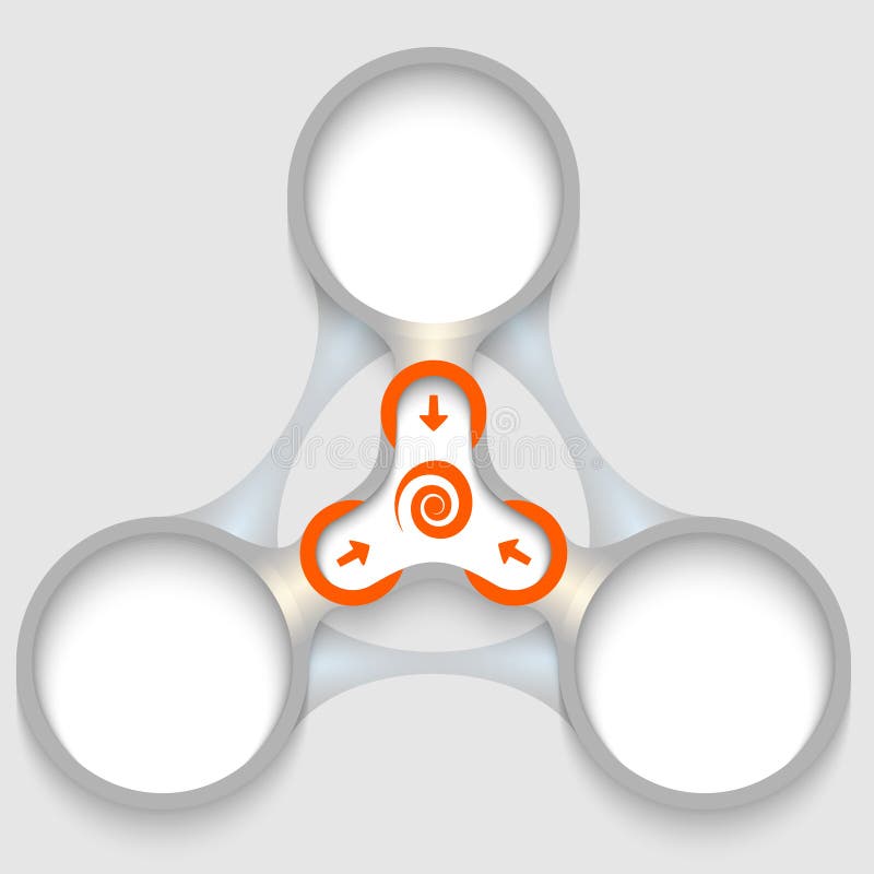 Three Arrows Move Forward while Entangled in a Spiral. Stock ...