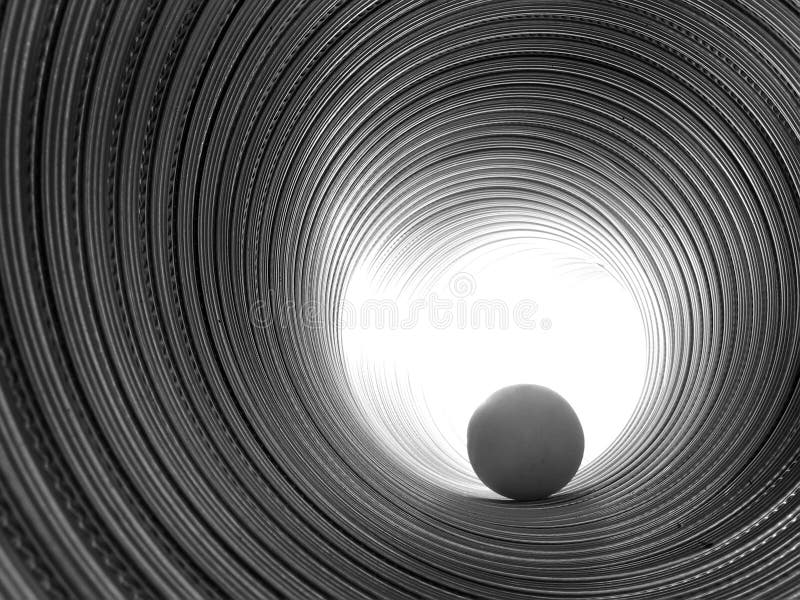 Spiral tube with sphere stock photo. Image of backlight - 297688