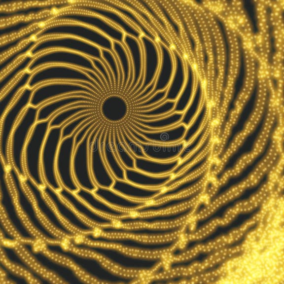 Spiral. Tunnel. Array with Dynamic Particles. Futuristic Style. Cyberspace Grid Stock Vector ...