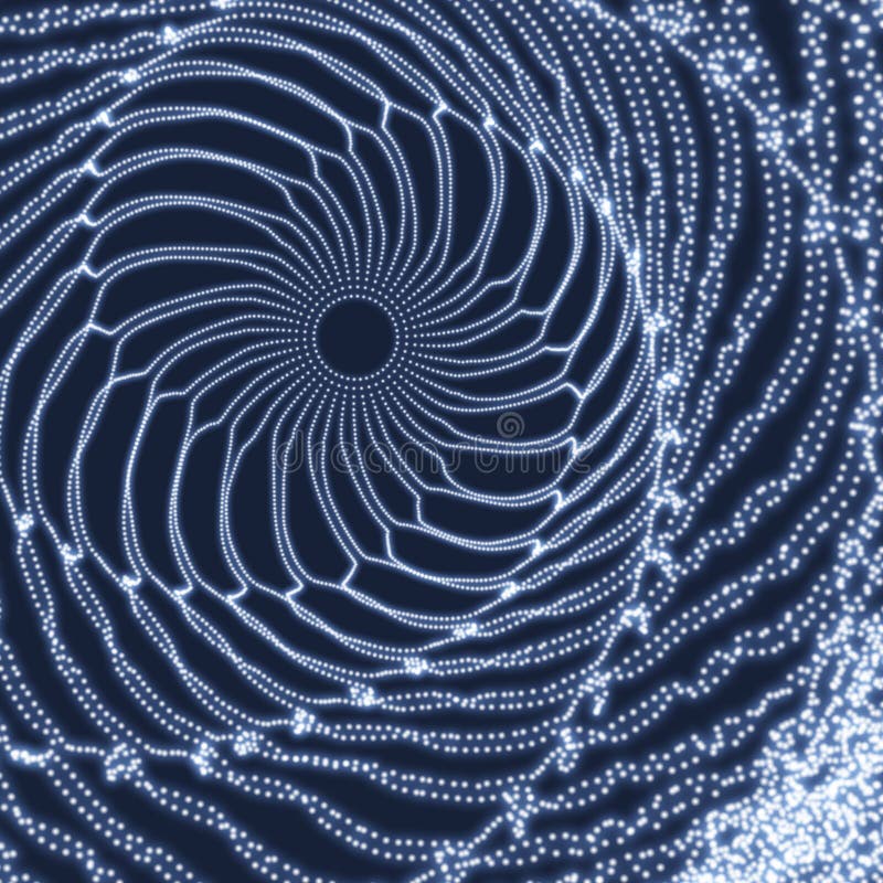 Spiral. Array with Dynamic Particles. Abstract Grid Design Stock Vector - Illustration of ...