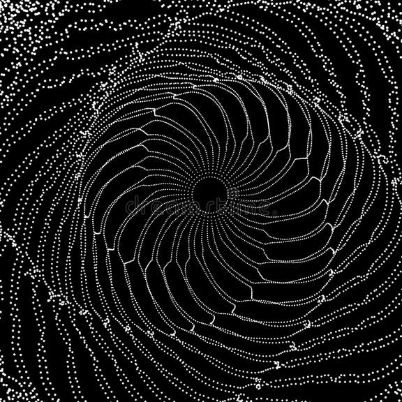 Spiral. Tunnel. Array with Dynamic Particles Stock Vector - Illustration of composition ...
