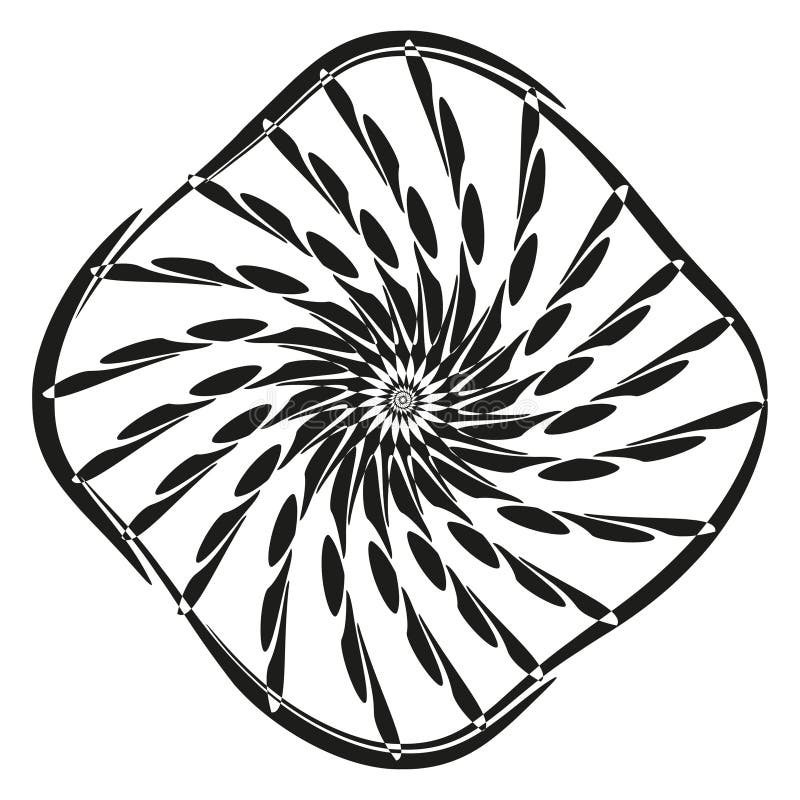 Spiral Vector Shape. Geometric Swirl Element. Curved Abstract Symbol ...