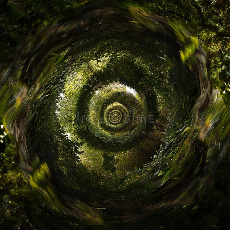 Spiral View of the Interior of a Tree Stock Illustration - Illustration ...