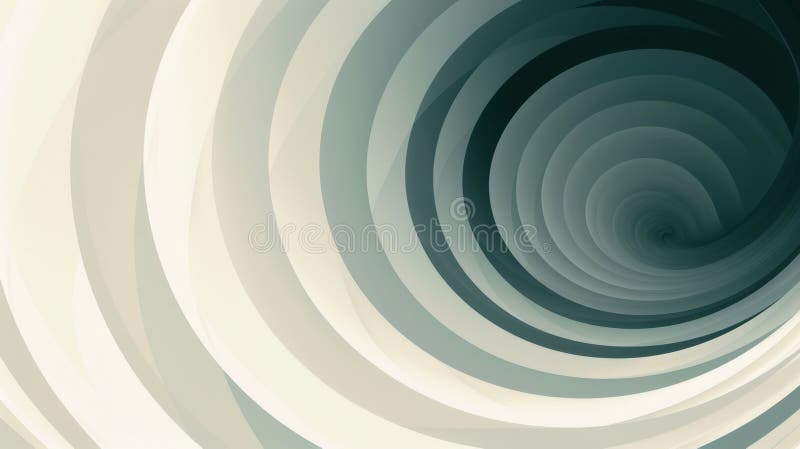 Spiral Vortex Abstract Art in Soft Neutral Tones Stock Illustration ...