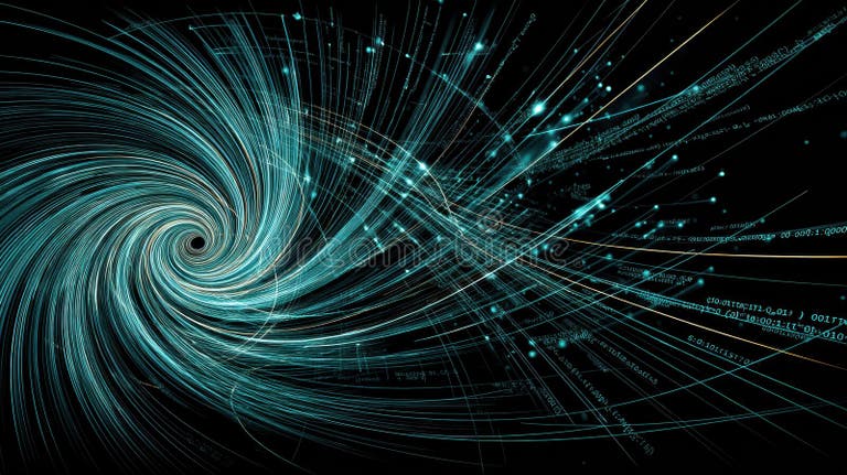 Spiral Vortex of Code Strings Creates a Dynamic and Captivating ...