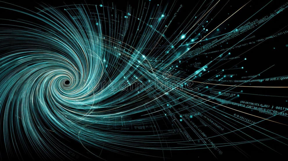 Spiral Vortex of Code Strings Creates a Dynamic and Captivating ...