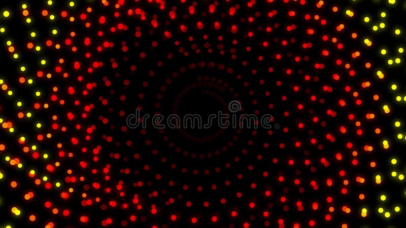 Spiral Vortex of Glowing Red and Yellow Dots Stock Video - Video of ...