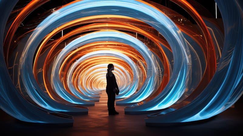 Spiral vortex light stock illustration. Illustration of vortex - 313801119