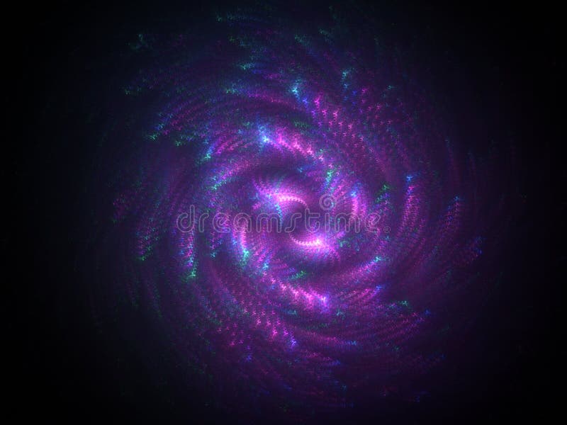 Spiral Vortex Neon Particles Glowing Background Stock Illustration ...