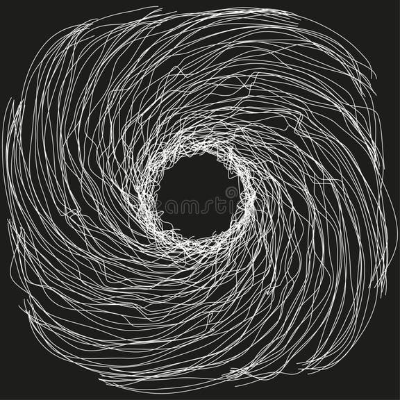 Spiral Vortex Pattern. Circular Motion Lines. Vector Swirl Design ...