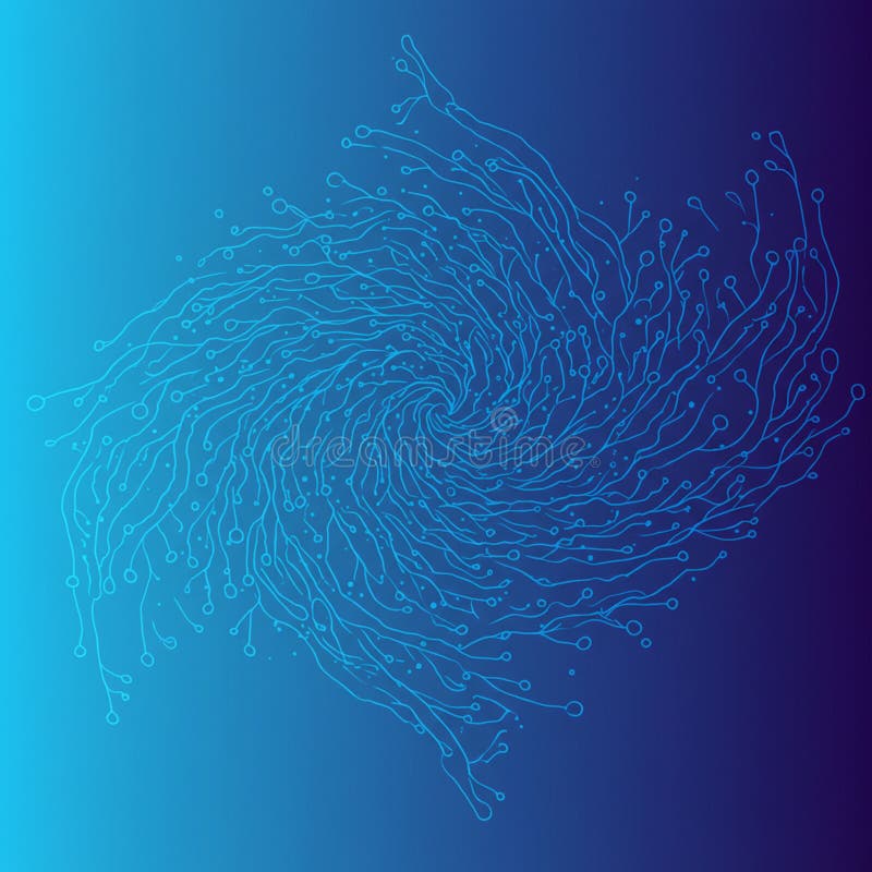 Spiral Vortex Pattern of Interconnected Lines and Dots on a Gradient ...