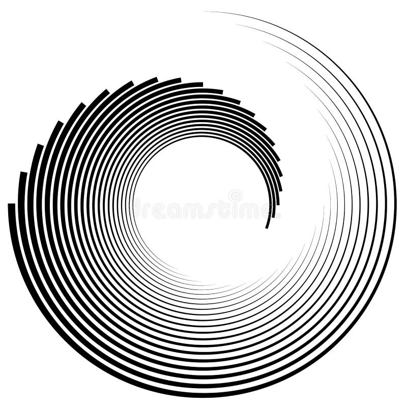 Inward Spiral Of Rectangles. Abstract Geometric Design Element. Stock ...