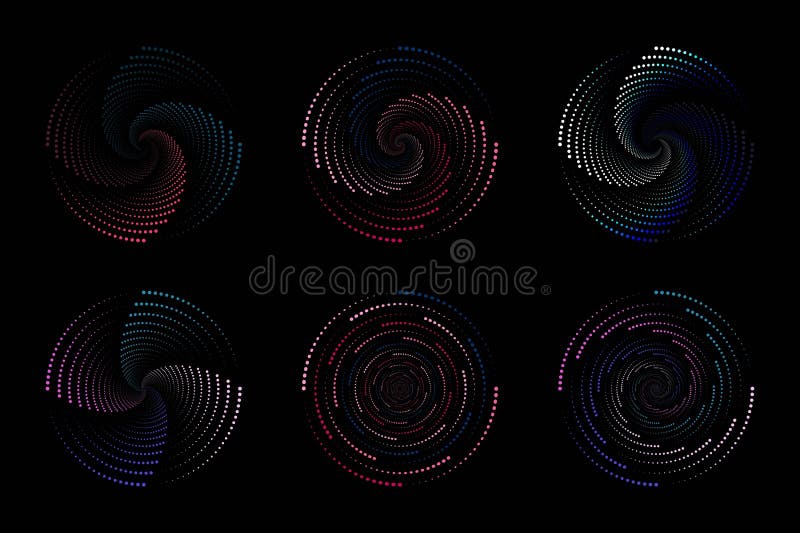 Spiral, Vortex, Spin Element. Circular and Radial Lines of Volutes ...