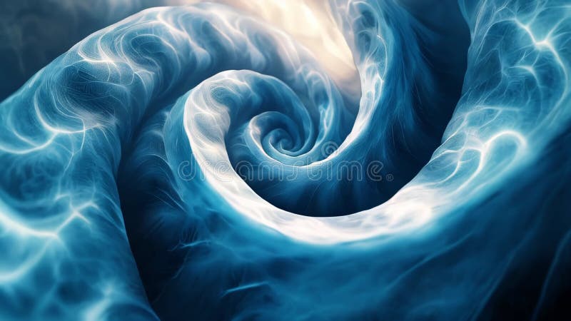 A Spiral Vortex or Tunnel Made in Shades of Blue and White. Stock Video ...