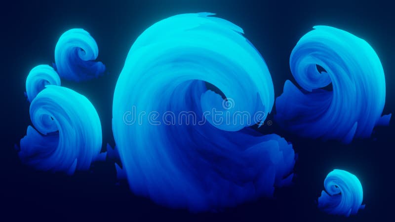 Spiral Wave 3d Abstract Element Rendered Illustration Stock ...
