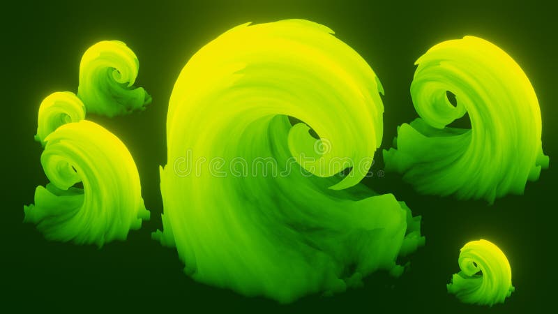 Spiral Wave 3d Abstract Element Rendered Illustration Stock ...
