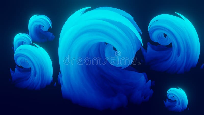 Spiral Wave 3d Abstract Element Rendered Illustration Stock Image ...