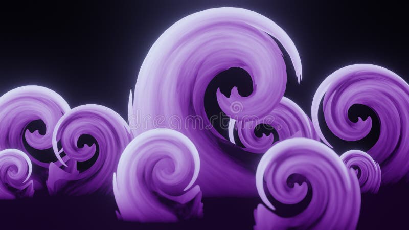 Spiral Wave 3d Abstract Element Rendered Illustration Stock Photo ...