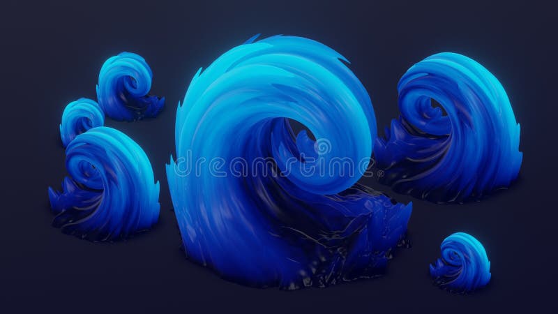 Spiral Wave 3d Abstract Element Rendered Illustration Stock Photo ...