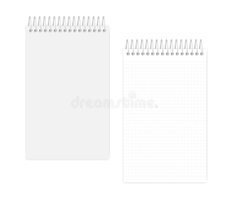 Bound Squared Paper Notepad Mockup Stock Illustrations – 54 Bound ...