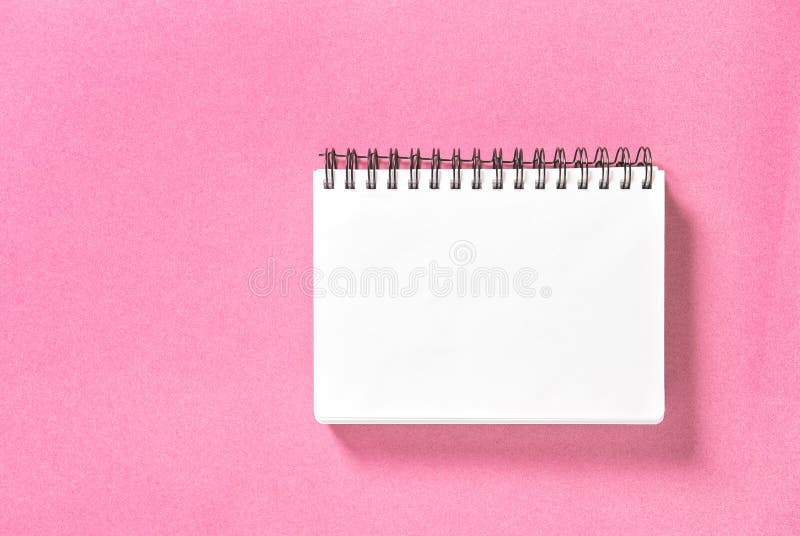 Spirale Book Pink Background Paper Notepad Stock Photo - Image of ...