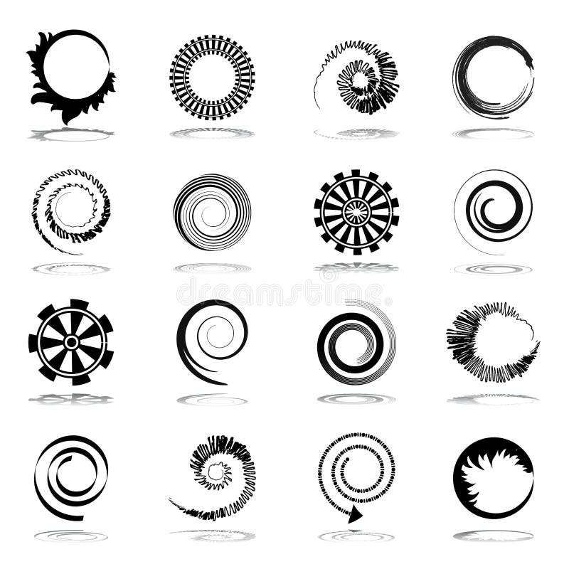 Spirale Und Umdrehung Konzipieren Elemente Vektor Abbildung ...