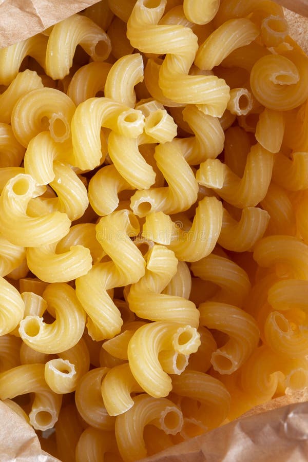 Spirali Dried Pasta in a Brown Paper Bag. Eco-friendly Recycling ...