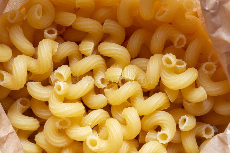 Spirali Dried Pasta in a Brown Paper Bag. Eco-friendly Recycling ...