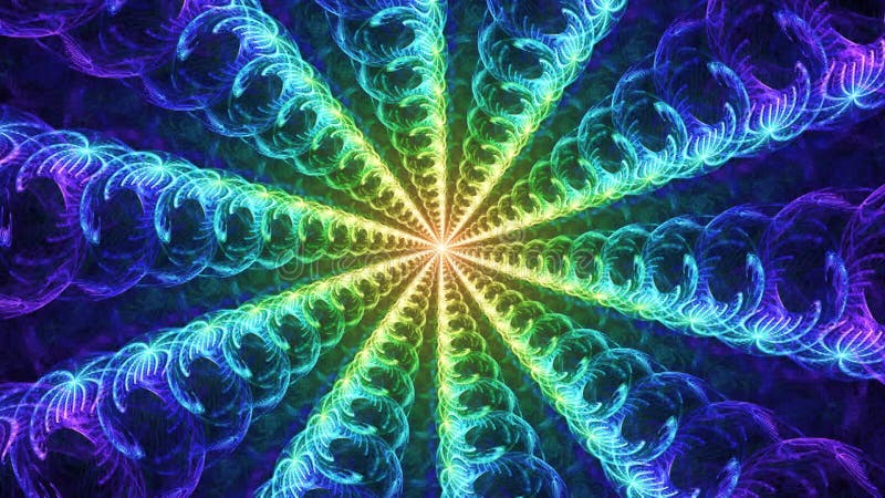 Spiraliform Rays Radiate, Emanate Fluids and Vibrate. Stock Footage ...