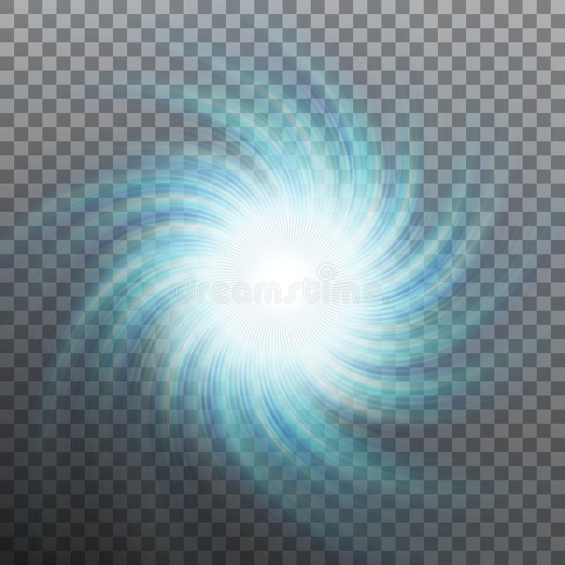 Spiraling Blue Vortex Isolated on Transparent Background. EPS 10 Vector ...