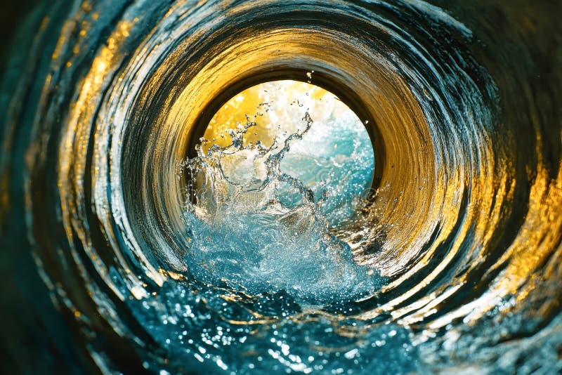 Spiraling Currents of Water Captured in Vibrant Blues and Yellows from ...