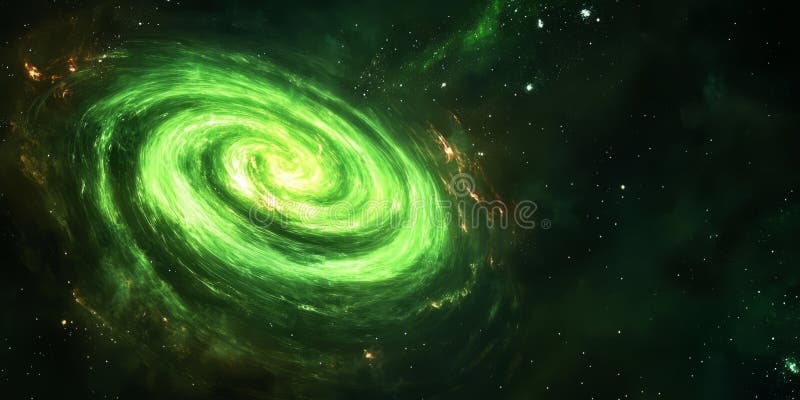 A Spiraling Energy Vortex Deep in Intergalactic Space, Radiating Neon ...
