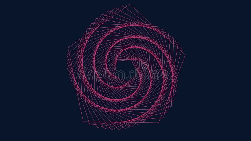 Spiraling Lines in Vibrant Pink on a Dark Background Stock Video ...