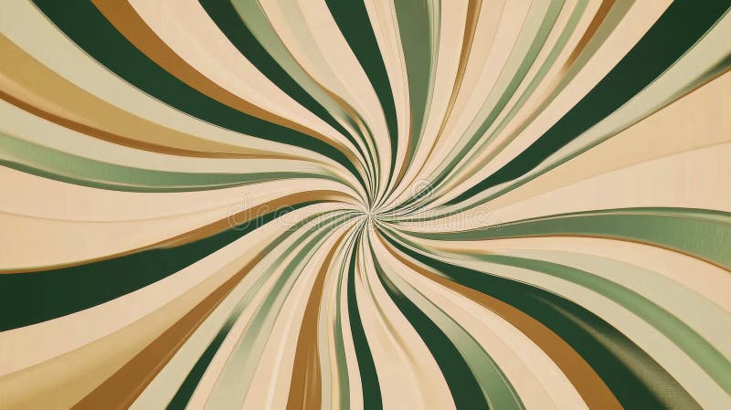 Spiraling Pattern with Green and Beige Colors Creating a Dynamic Visual ...